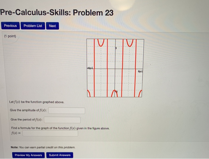 Solved Pre-Calculus-Skills: Problem 23 Previous Problem List | Chegg.com
