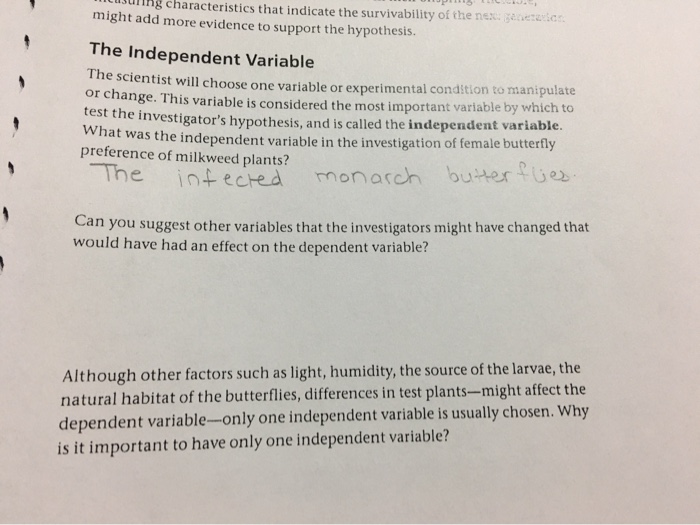Solved 6 LAB TOPIC 1 Scientific Investigation Parasite | Chegg.com