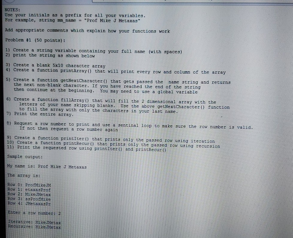 Solved Problem 2 20 Points Modify The Above Program So 