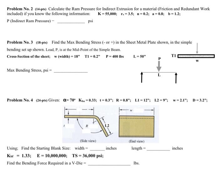 Solved Problem No. 2 (14-pts) Calculate the Ram Pressure for | Chegg.com