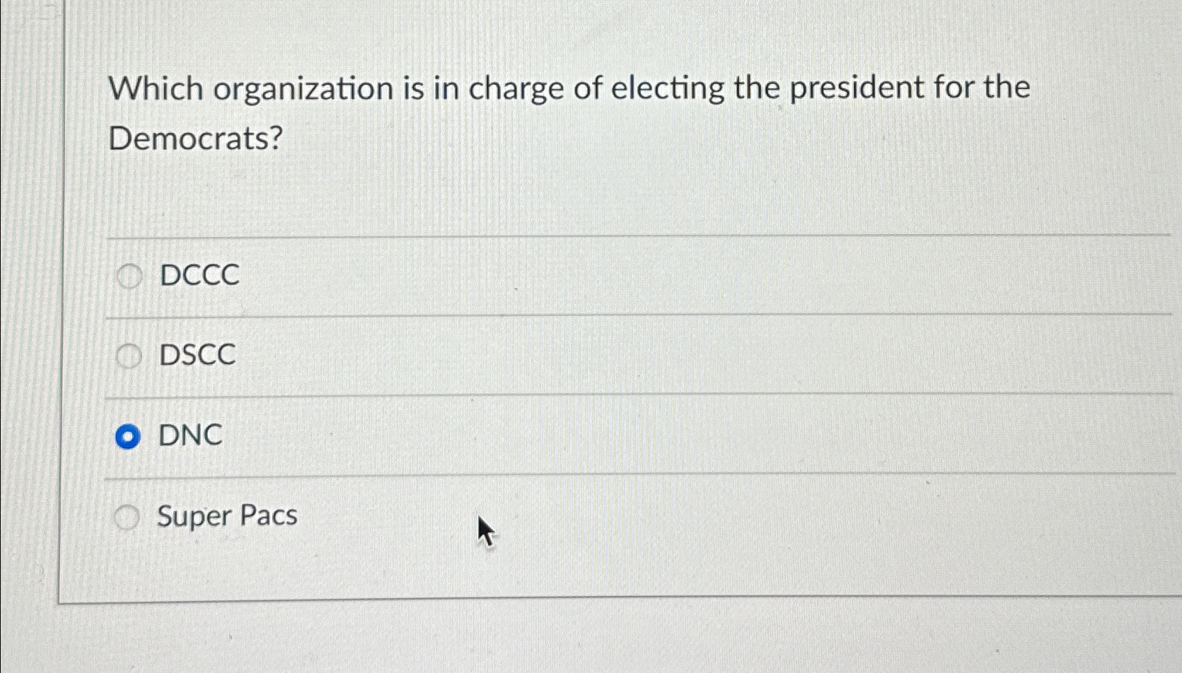 Solved Which organization is in charge of electing the | Chegg.com