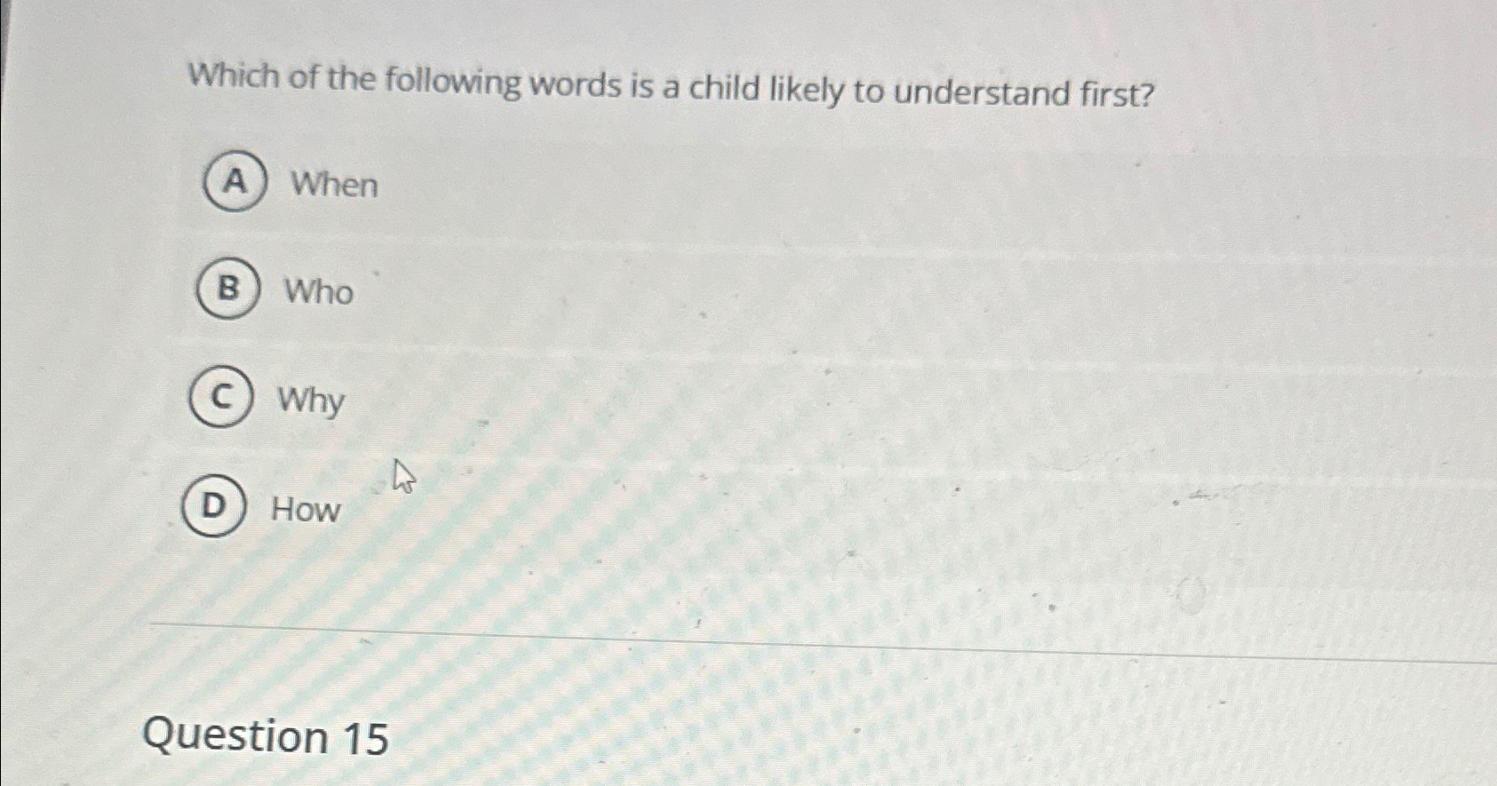 Solved Which of the following words is a child likely to | Chegg.com