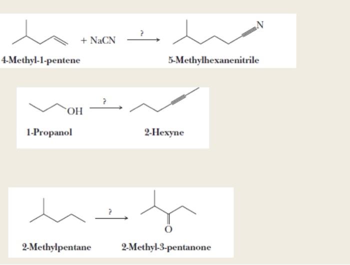 Solved CO2H -CH2SH ? N + NaCN 4-Methyl-1-pentene | Chegg.com