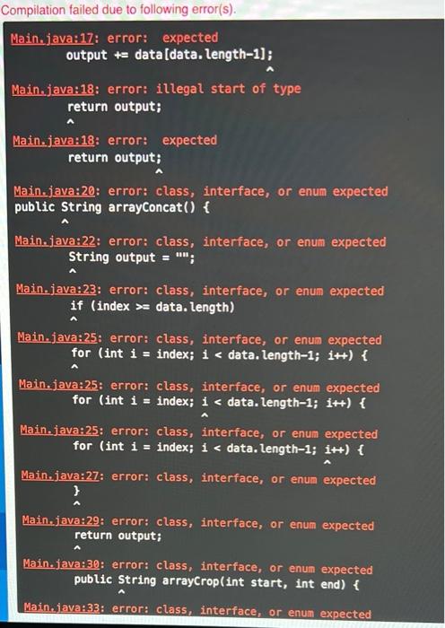 Solved There are some errors with the compulation of the | Chegg.com