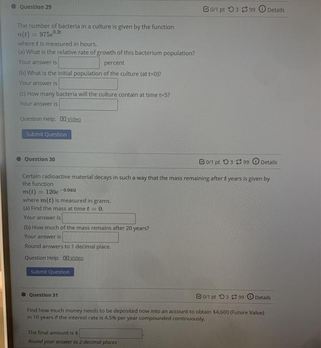 Solved Question 29 B0/1 pto 3 99 Details 0.21 The number of | Chegg.com Solved Question 29 B0/1 pto 3 99 Details 0.21 The number of | Chegg.com