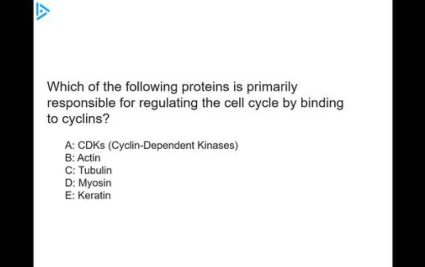 Solved Which of the following proteins is | Chegg.com