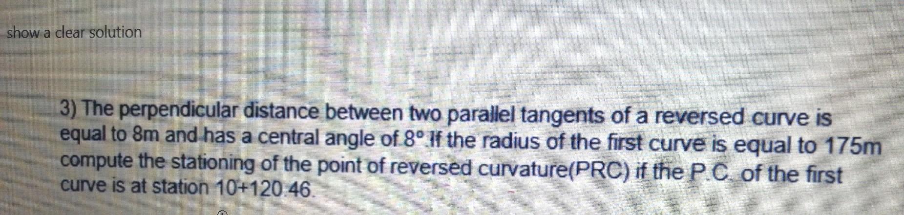 Solved show a clear solution 3) The perpendicular distance | Chegg.com