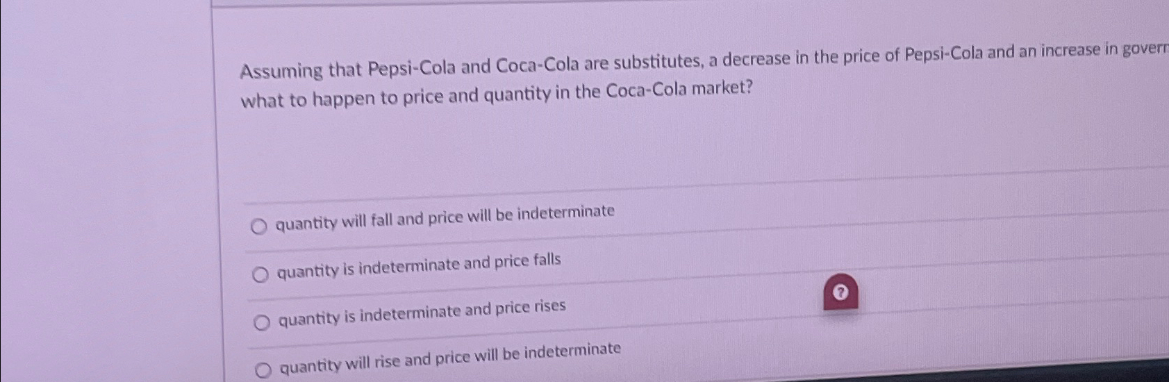 Solved Assuming that Pepsi-Cola and Coca-Cola are | Chegg.com