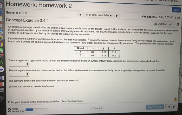 Solved Save Homework Homework 2 Score 0 Of 1 Pt Concept