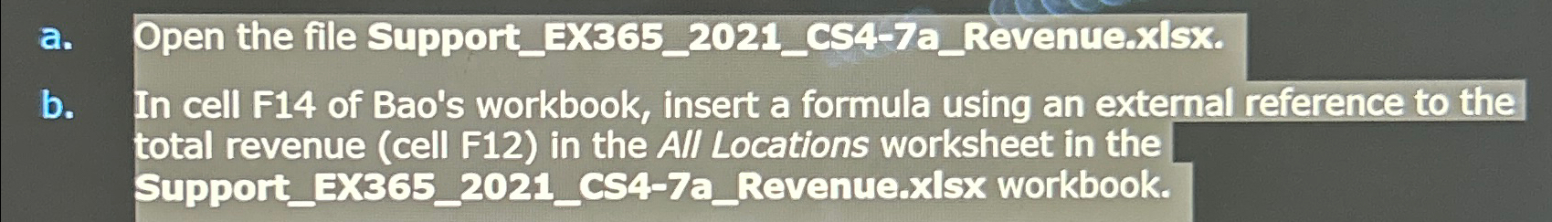 Solved a. ﻿Open the file | Chegg.com