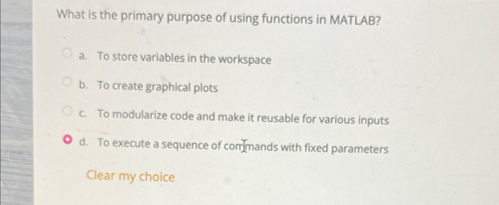 Solved What is the primary purpose of using functions in | Chegg.com