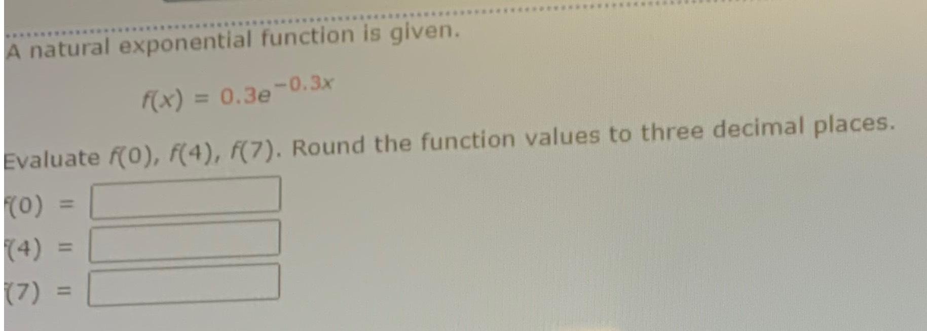 Solved A natural exponential function is | Chegg.com