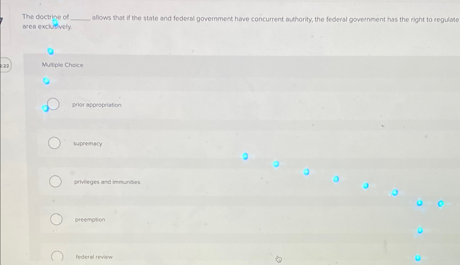 Solved The doctrine of area exclusively. allows that if the | Chegg.com