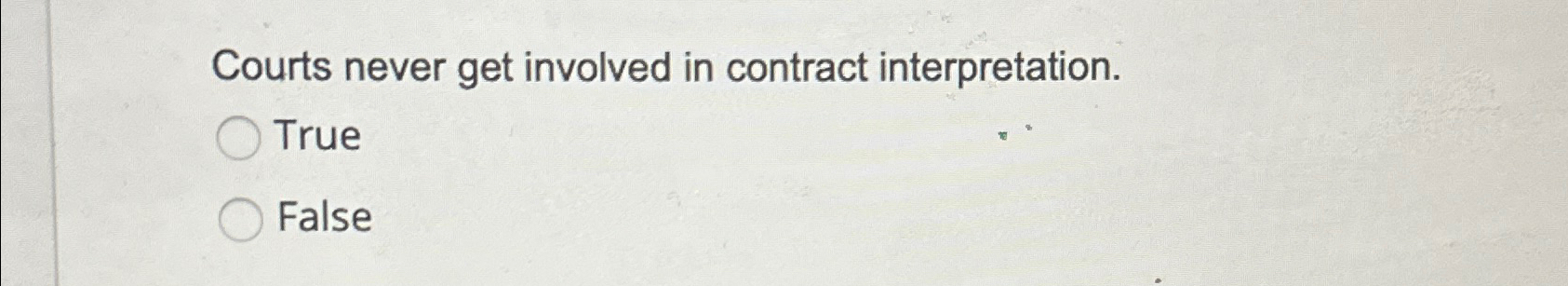 Solved Courts never get involved in contract | Chegg.com