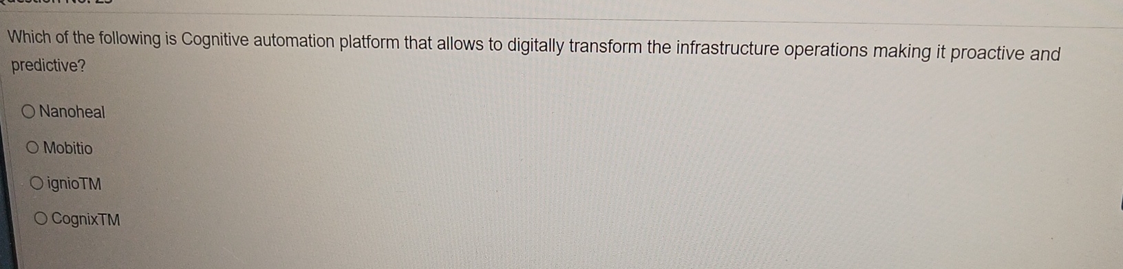 Solved Which of the following is Cognitive automation | Chegg.com