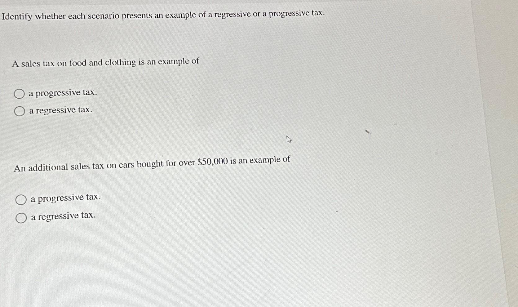 Solved Identify whether each scenario presents an example of | Chegg.com