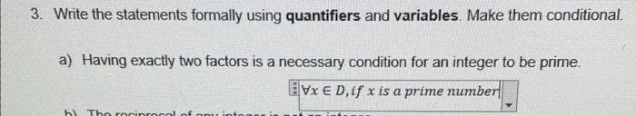 Solved 3 Write The Statements Formally Using Quantifiers 4859