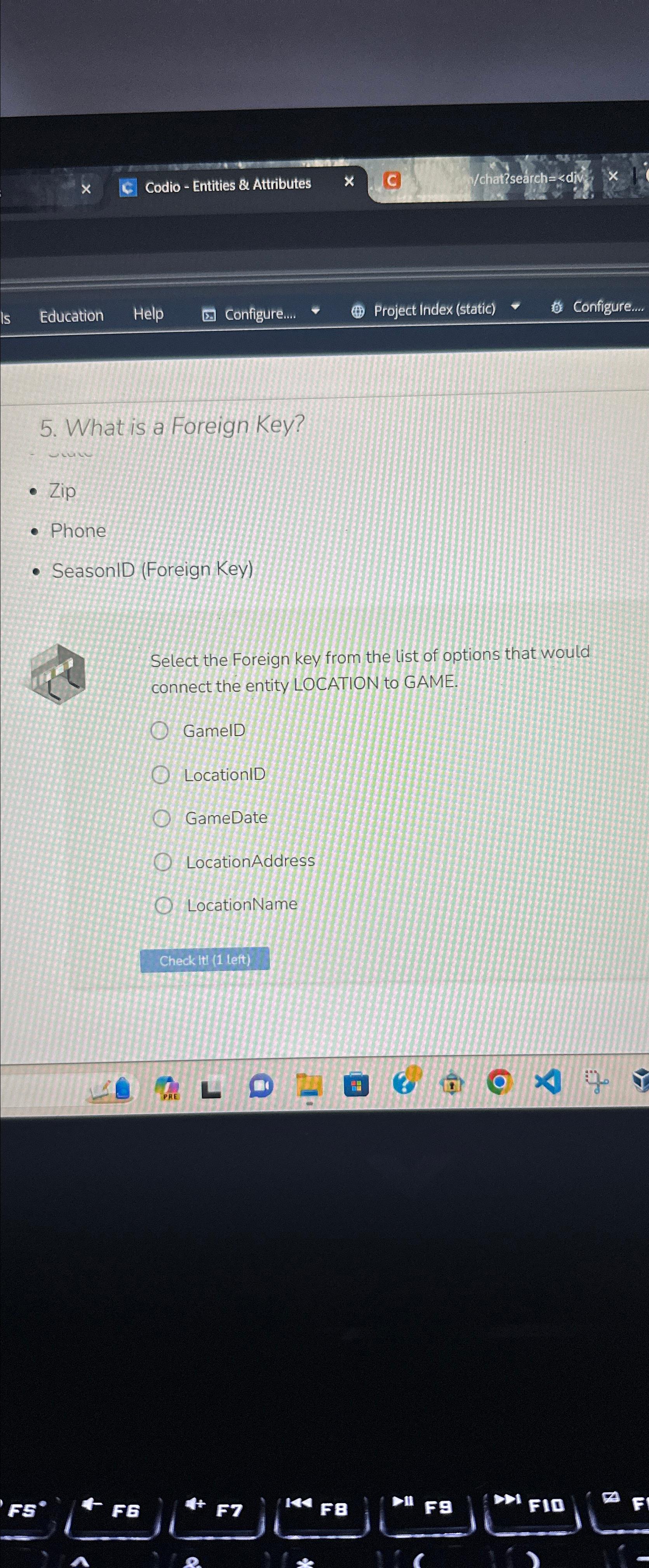 Solved What is a Foreign Key?ZipPhoneSeasonID (Foreign | Chegg.com