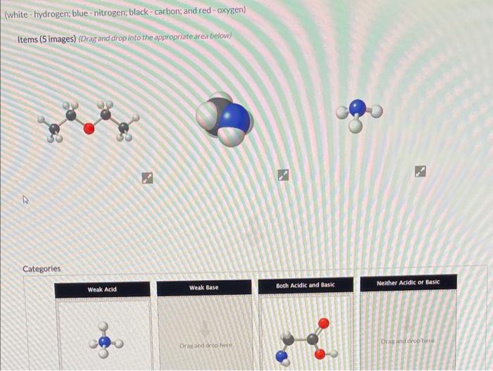 Solved (white - hydrogen; blue - nitrogen; black-carbon; and | Chegg.com