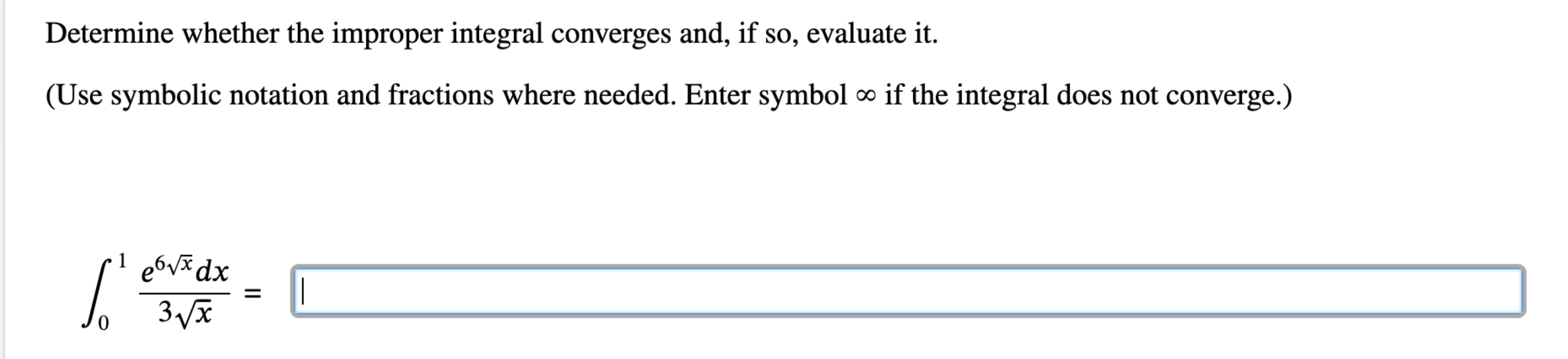 Solved Determine whether the improper integral converges | Chegg.com