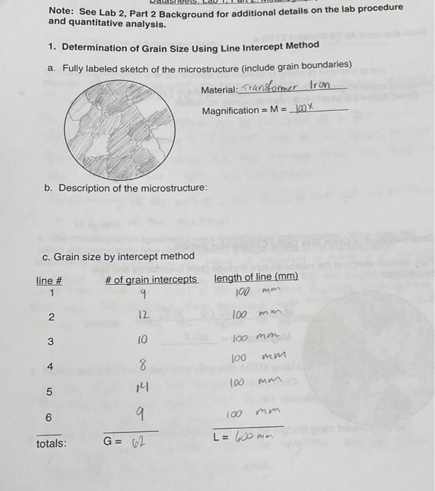 Note: See Lab 2, Part 2 Background for additional | Chegg.com