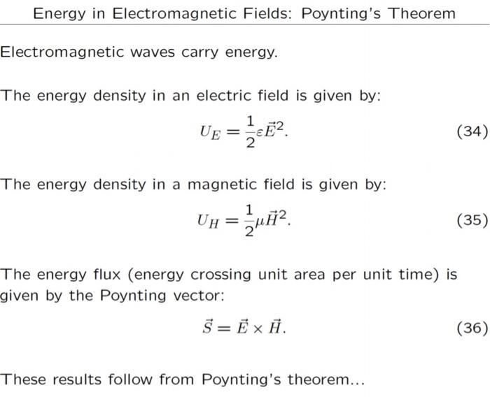Solved Advanced Electromagnetism *Please note: for Question | Chegg.com
