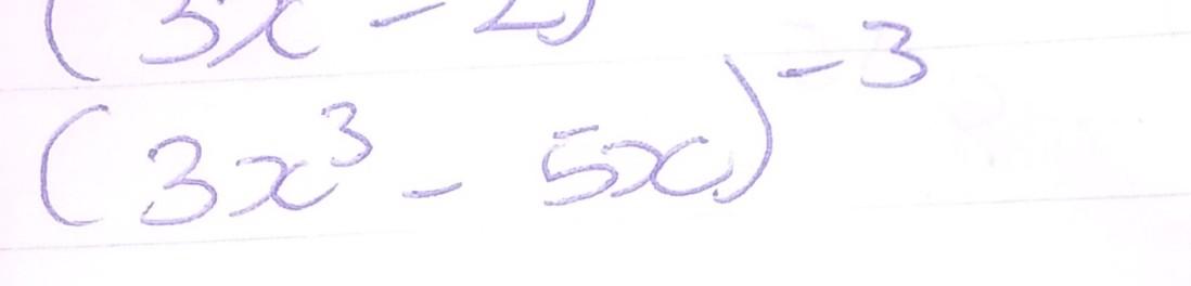 Solved (3x3−5x)−3 | Chegg.com