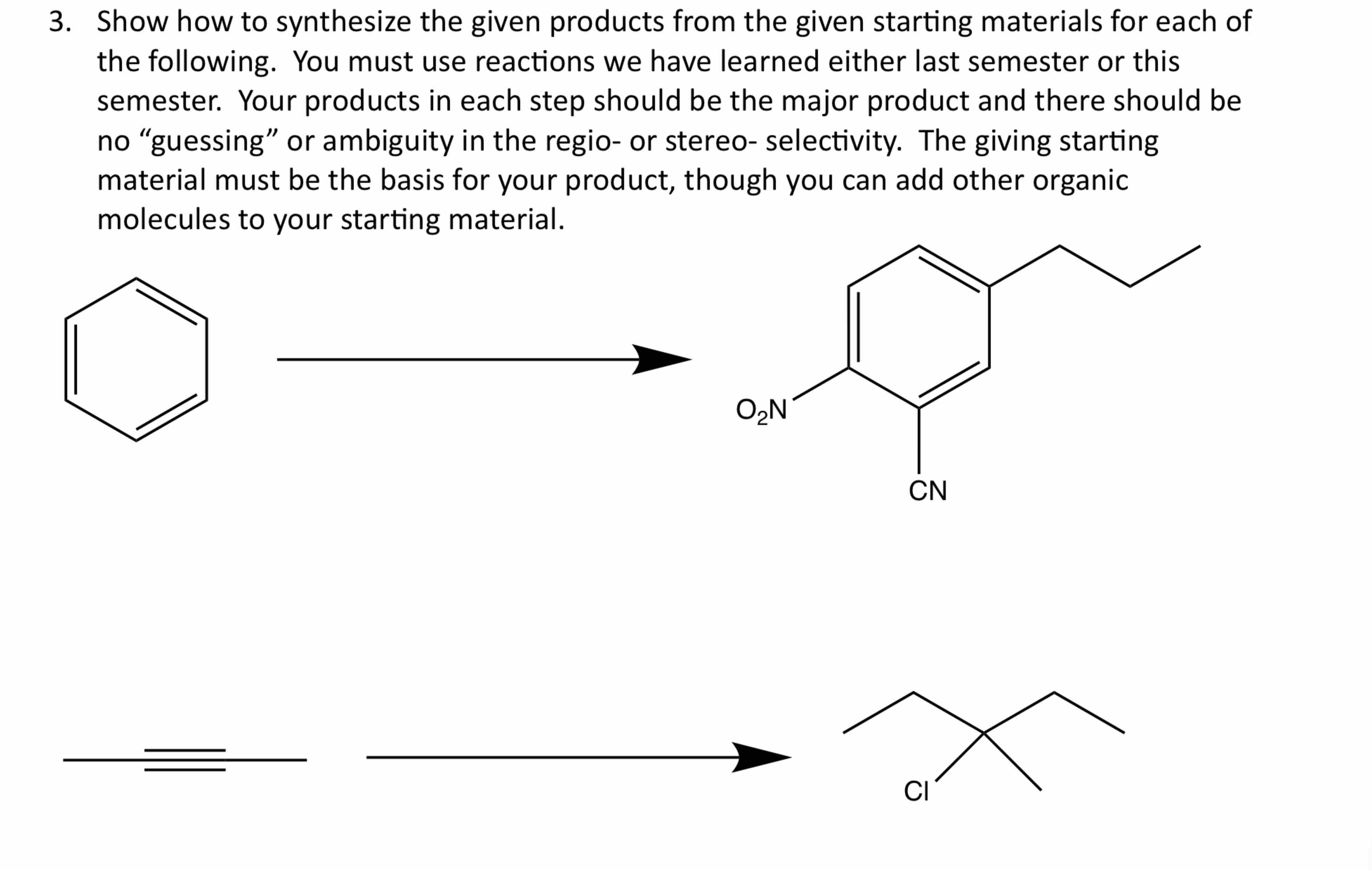 Solved Show how to synthesize the given products from the | Chegg.com