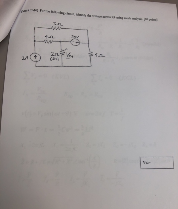 Solved Extra Credit) For the following circuit, identify the | Chegg.com