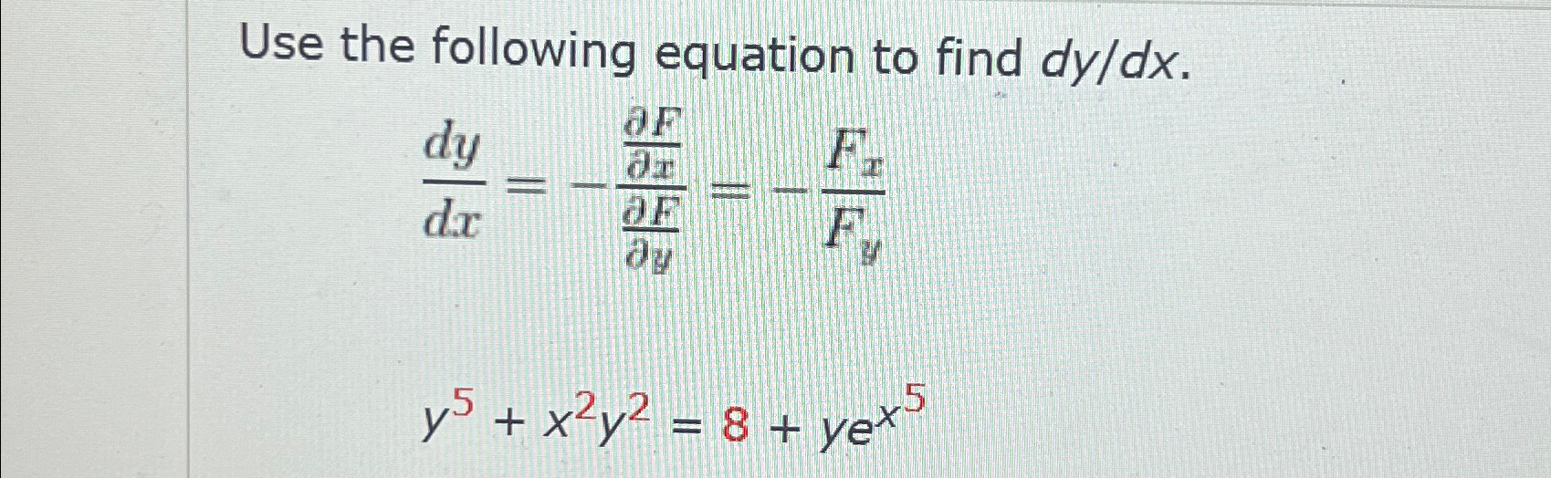 Solved Use the following equation to find | Chegg.com