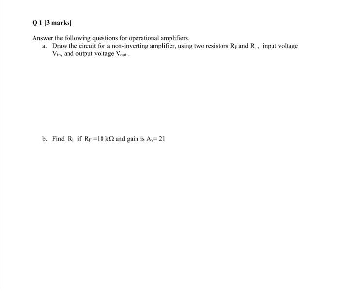 Solved Q1 [3 marksi Answer the following questions for | Chegg.com