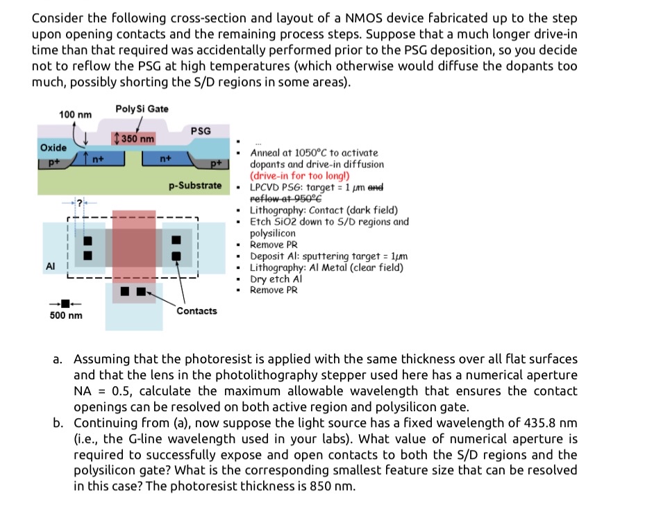 Solved Consider the following cross-section and layout of a | Chegg.com