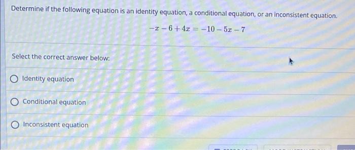Solved Determine if the following equation is an identity | Chegg.com