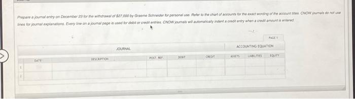 Solved Prepare a jumal entry on December 23 ore wawwal of | Chegg.com