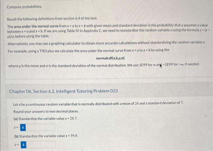 Solved Recall the following definitions from section 6.4 of | Chegg.com