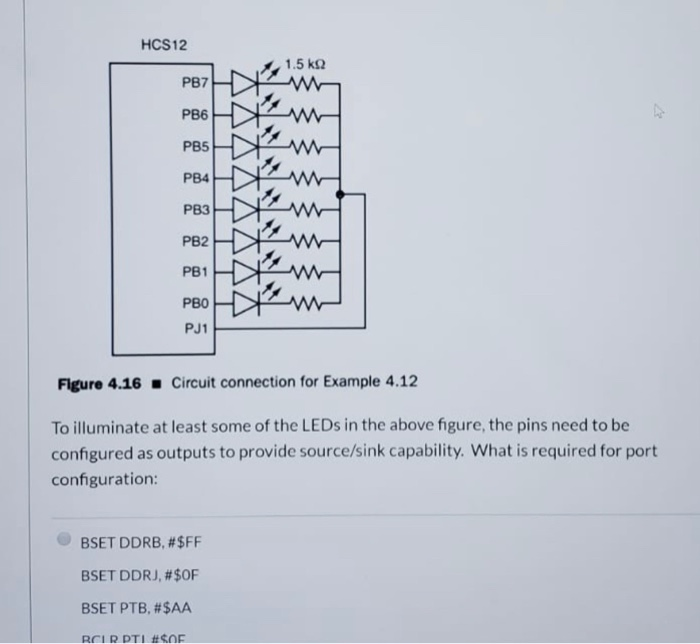 Solved HCS12 PB7 PB6 PB5 PB4 44444444 PB3 PB2 PB1 PBO PJ1 | Chegg.com