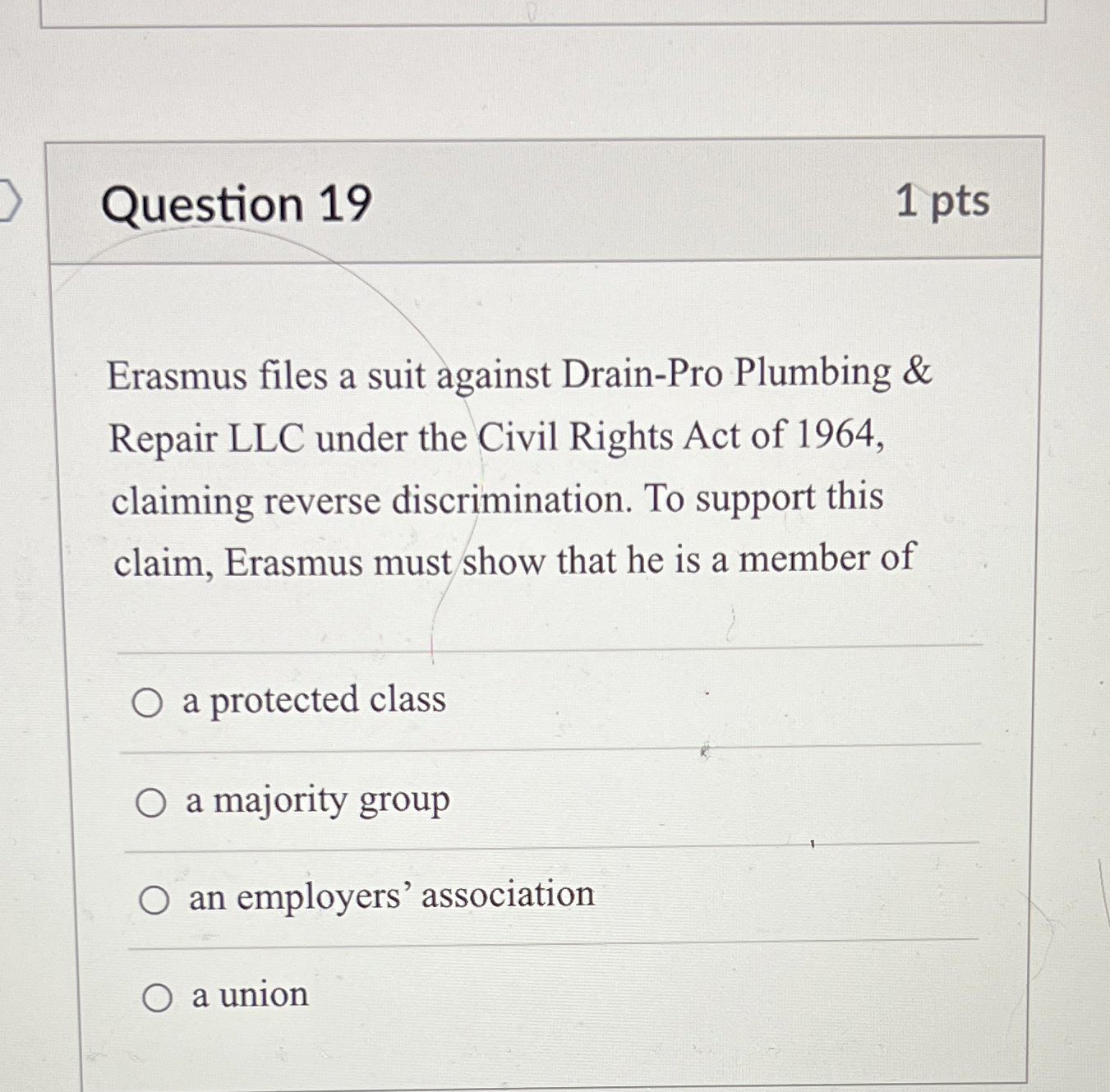 Solved Question 191 ﻿ptsErasmus files a suit against | Chegg.com