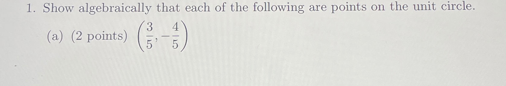 Solved Show algebraically that each of the following are | Chegg.com