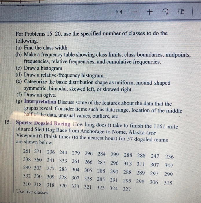 Solved For Problems 15-20, use the specified number of | Chegg.com