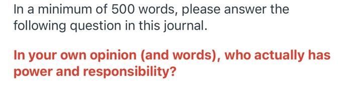 Solved In a minimum of 500 words, please answer the | Chegg.com