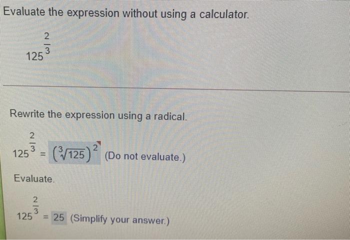 Solved Evaluate the expression without using a calculator. 2 | Chegg.com