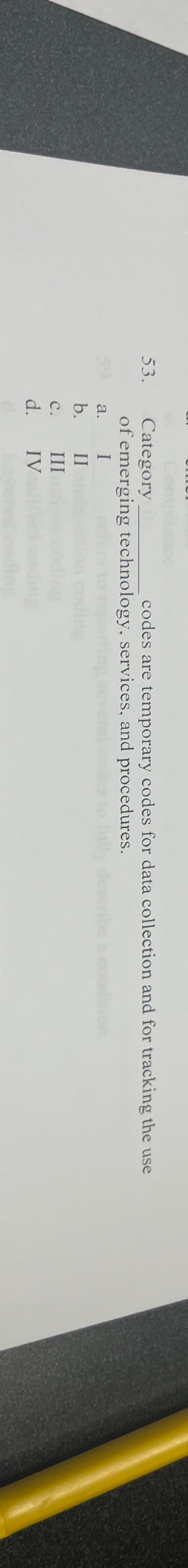 Solved Category codes are temporary codes for data | Chegg.com