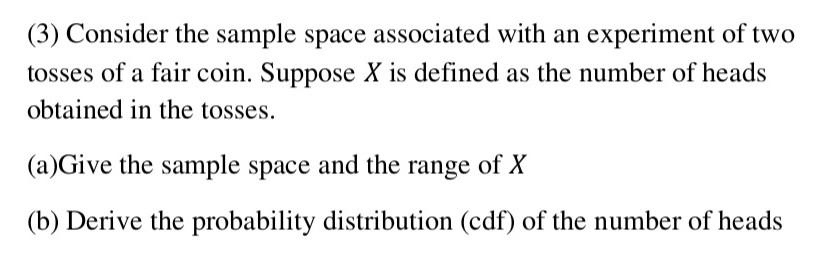 Solved (3) Consider the sample space associated with an | Chegg.com