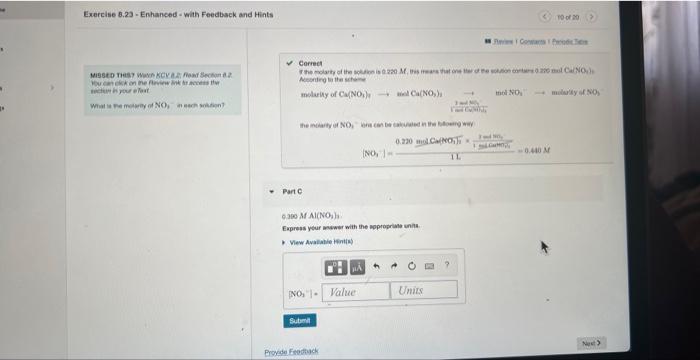 Solved Exercise 8.23 - Enhanced - with Feedback and Hints | Chegg.com