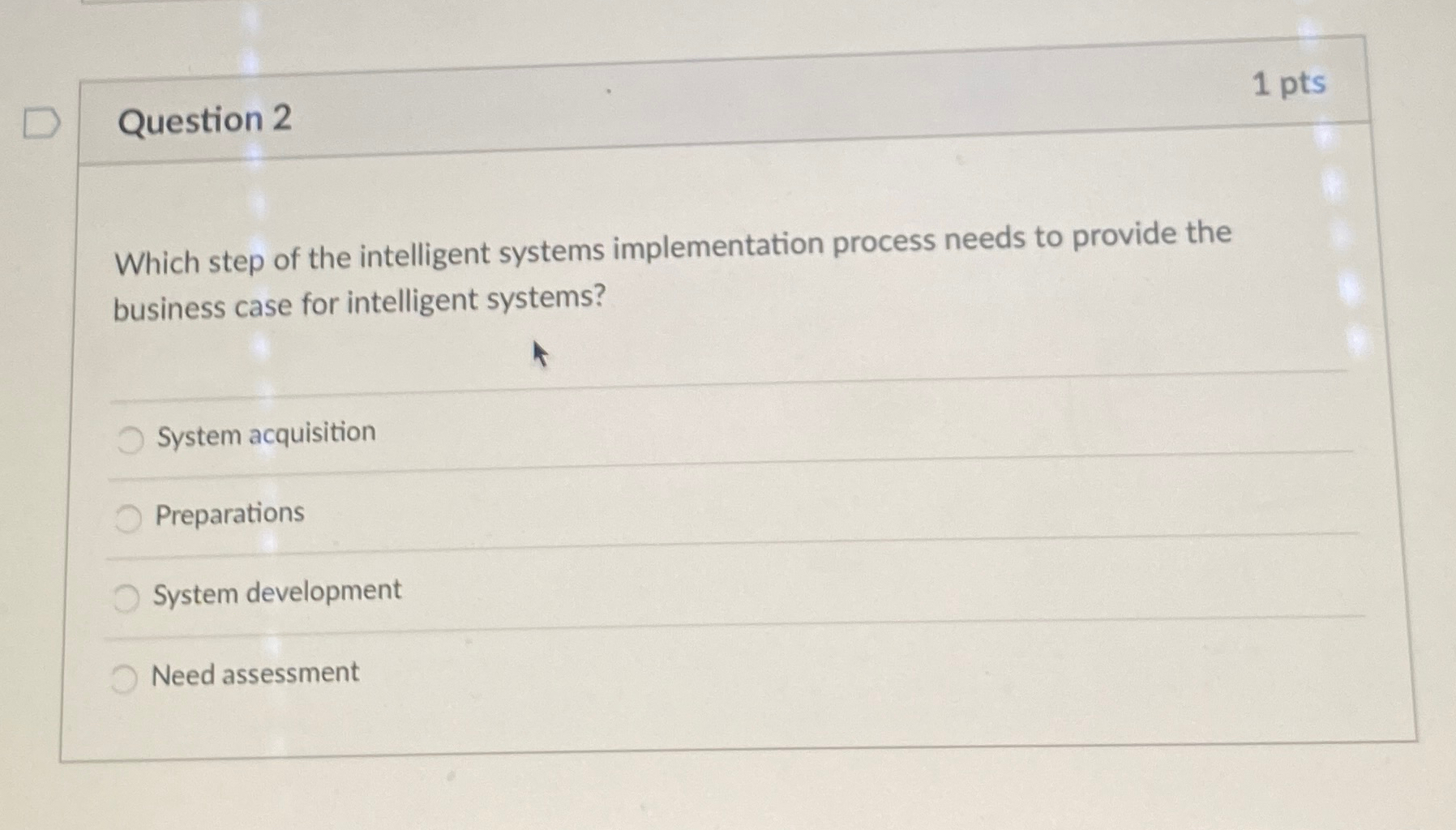 Solved Question 21 ptsWhich step of the intelligent systems | Chegg.com Solved Question 21 ptsWhich step of the intelligent systems | Chegg.com