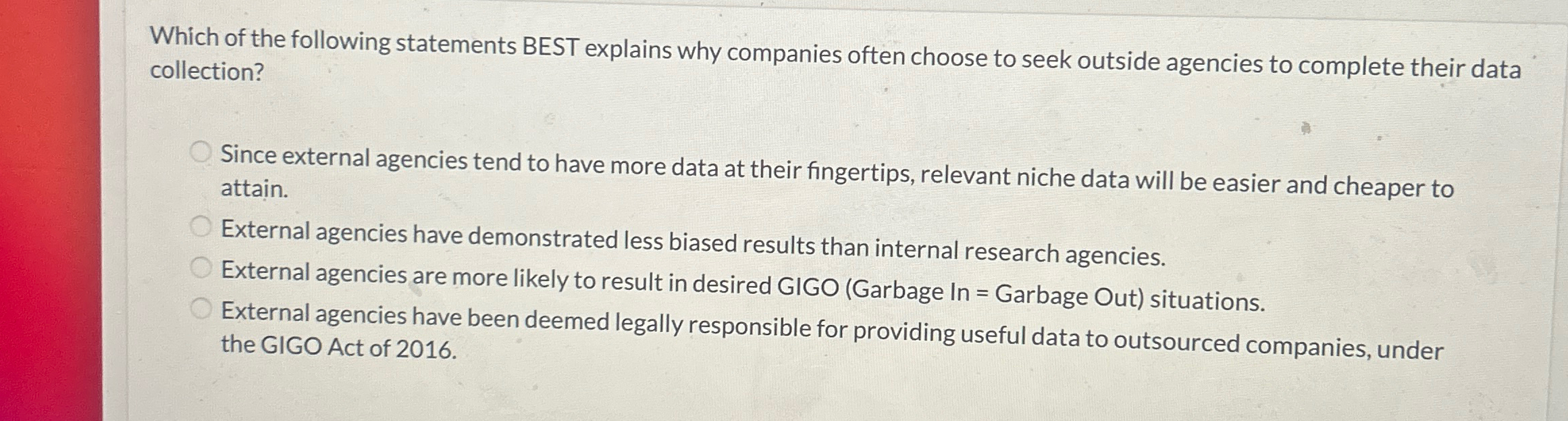 Solved Which of the following statements BEST explains why | Chegg.com