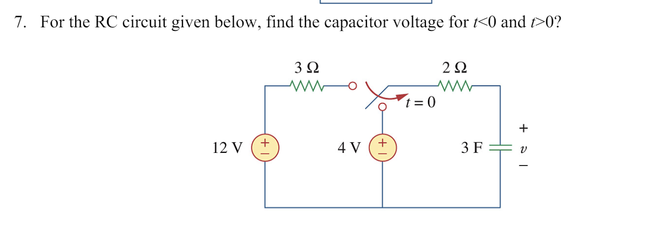 Solved For the RC circuit given below, find the capacitor | Chegg.com