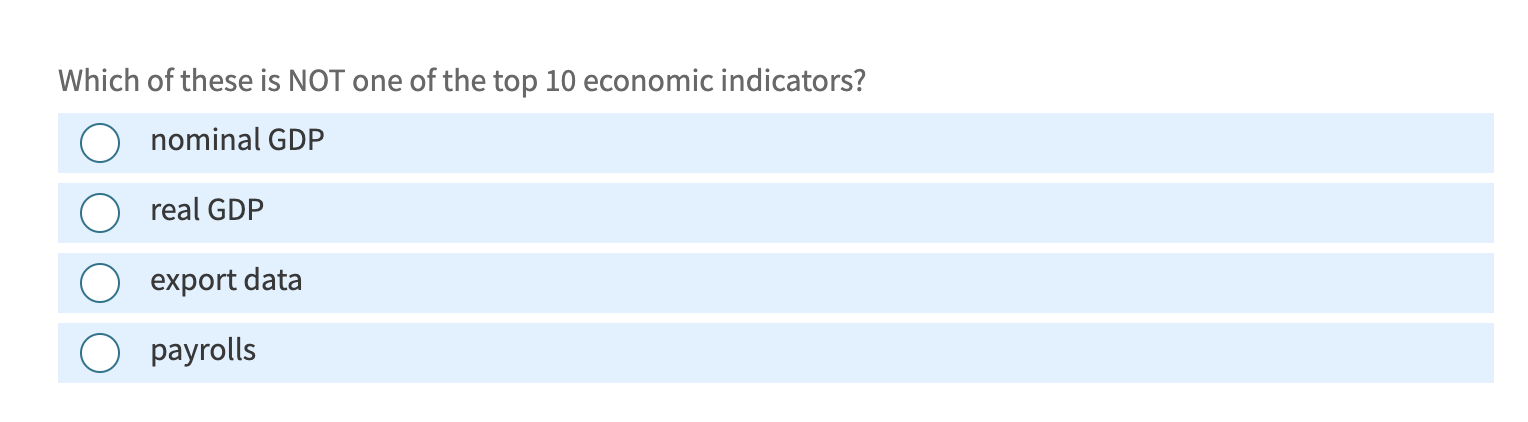 Solved Which of these is NOT one of the top 10 ﻿economic | Chegg.com