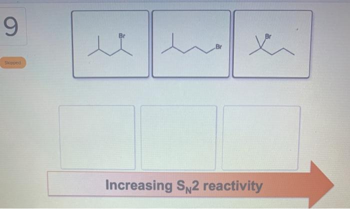 Solved 9 Br Increasing SN2 reactivity | Chegg.com