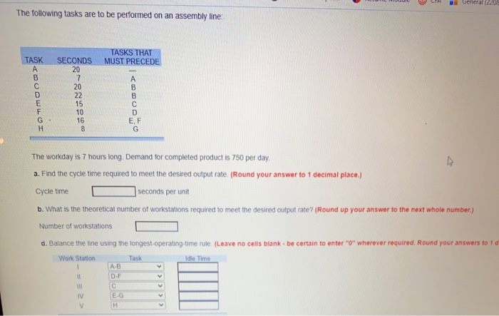 Solved General 2208 The Following Tasks Are To Be Performed 